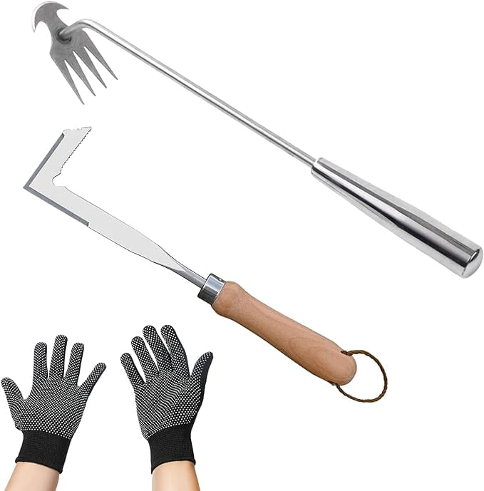 3 Pack Weed Puller Tool, Grandpas Weeder Tool, Manual Stainless Steel ...