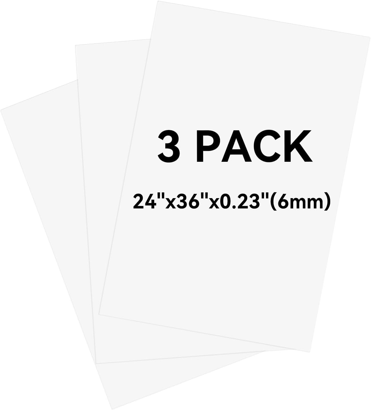 3 Pack White Foam Board 24