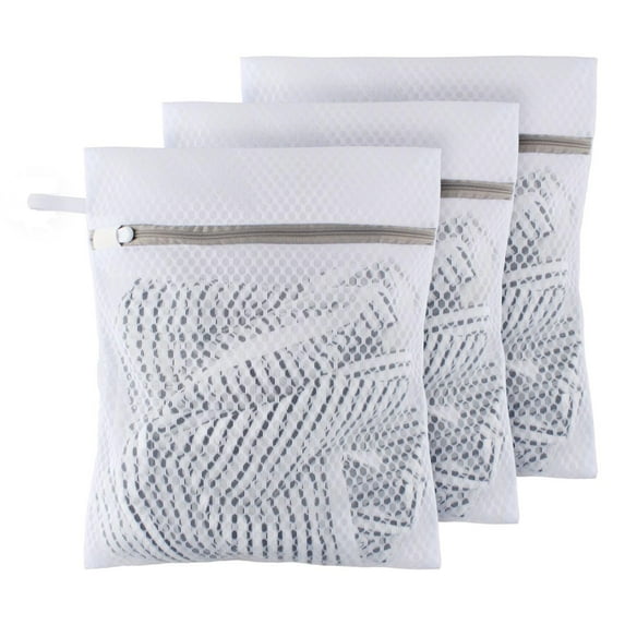 3 Pack White Honeycomb Lingerie Bags, Mesh Laundry Wash Bags for Socks ...