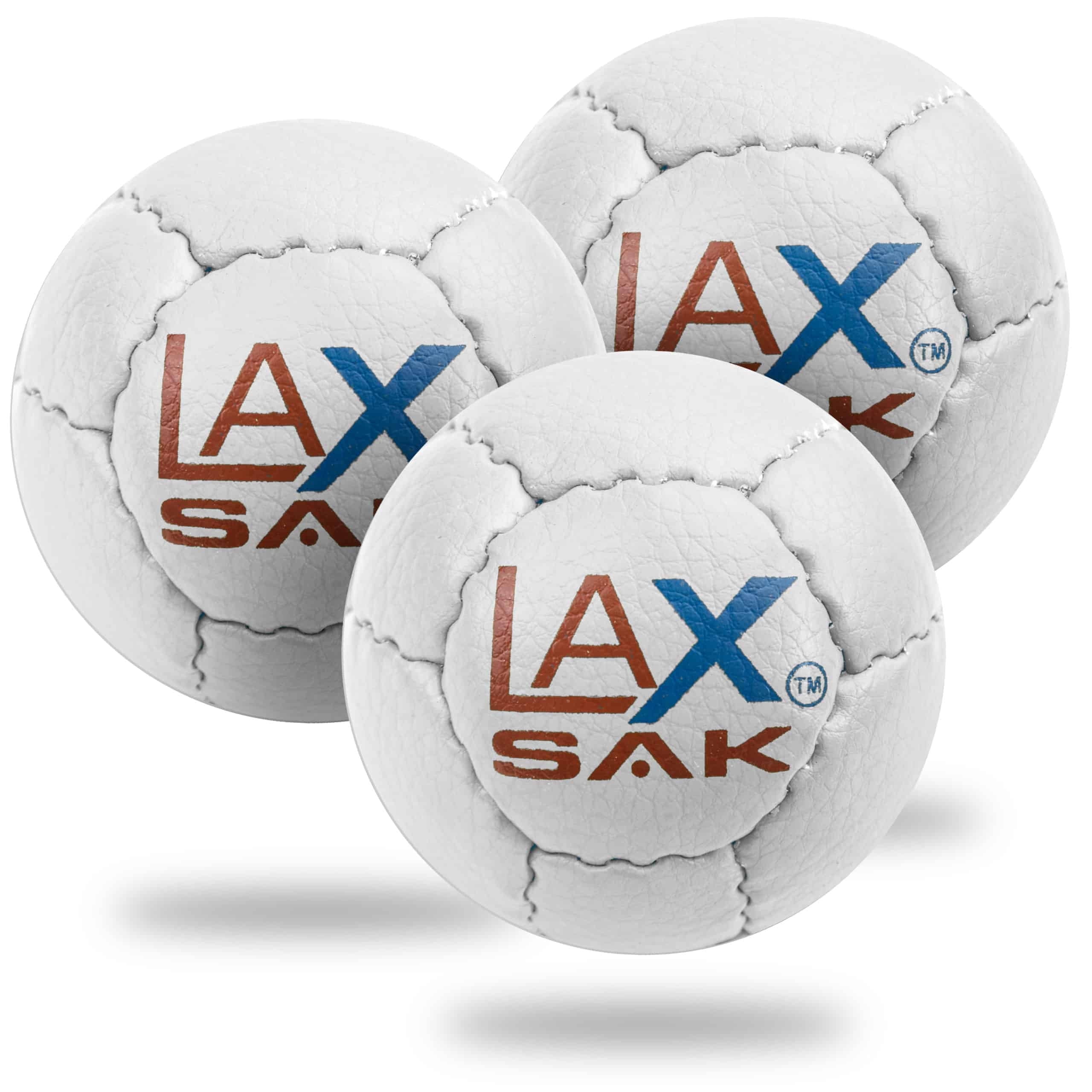 3 Pack White Lax Sak Lacrosse Training Ball - Same Weight & Size as a ...