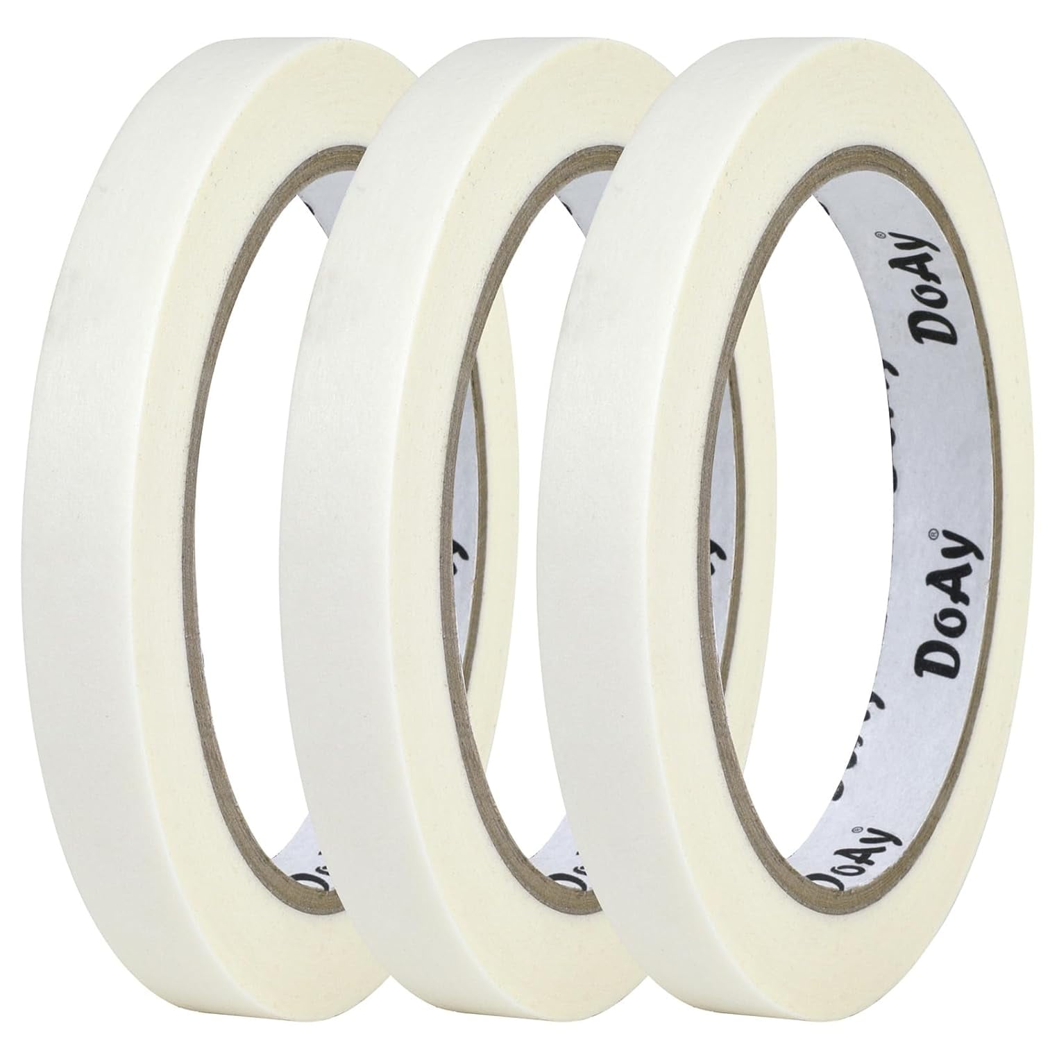 3 Pack White Masking Tape - Painters 0.50 Inch Wide Multi-Surface ...