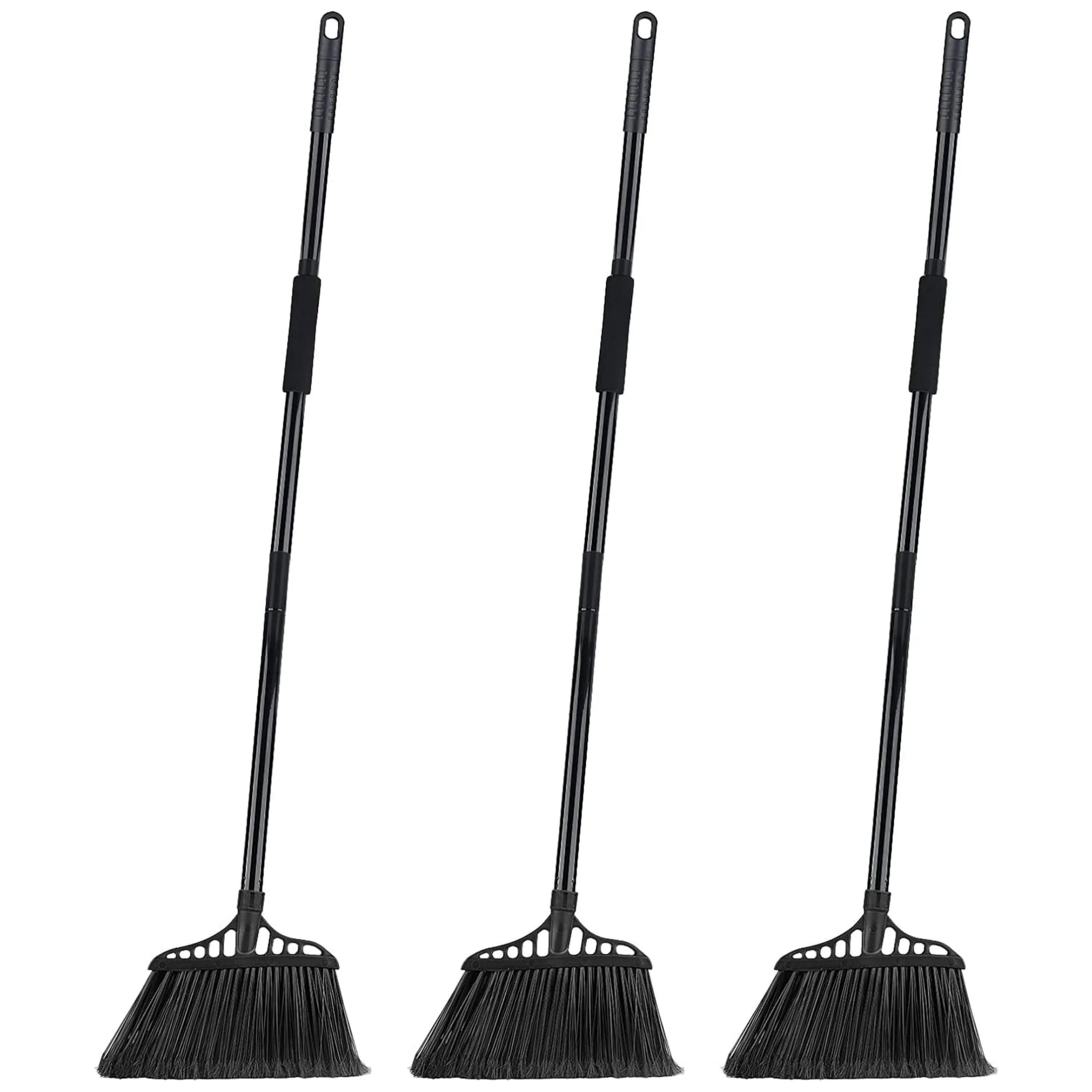 3-Pack Wide Angle Corner Broom, Outdoor/Indoor Commercial Broom with 55 ...