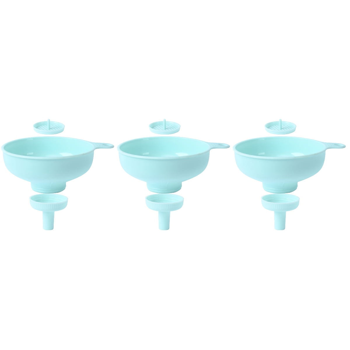 3 Pack Wide Mouth Funnel Strainer Filter Large Oil Plastic Funnels for ...