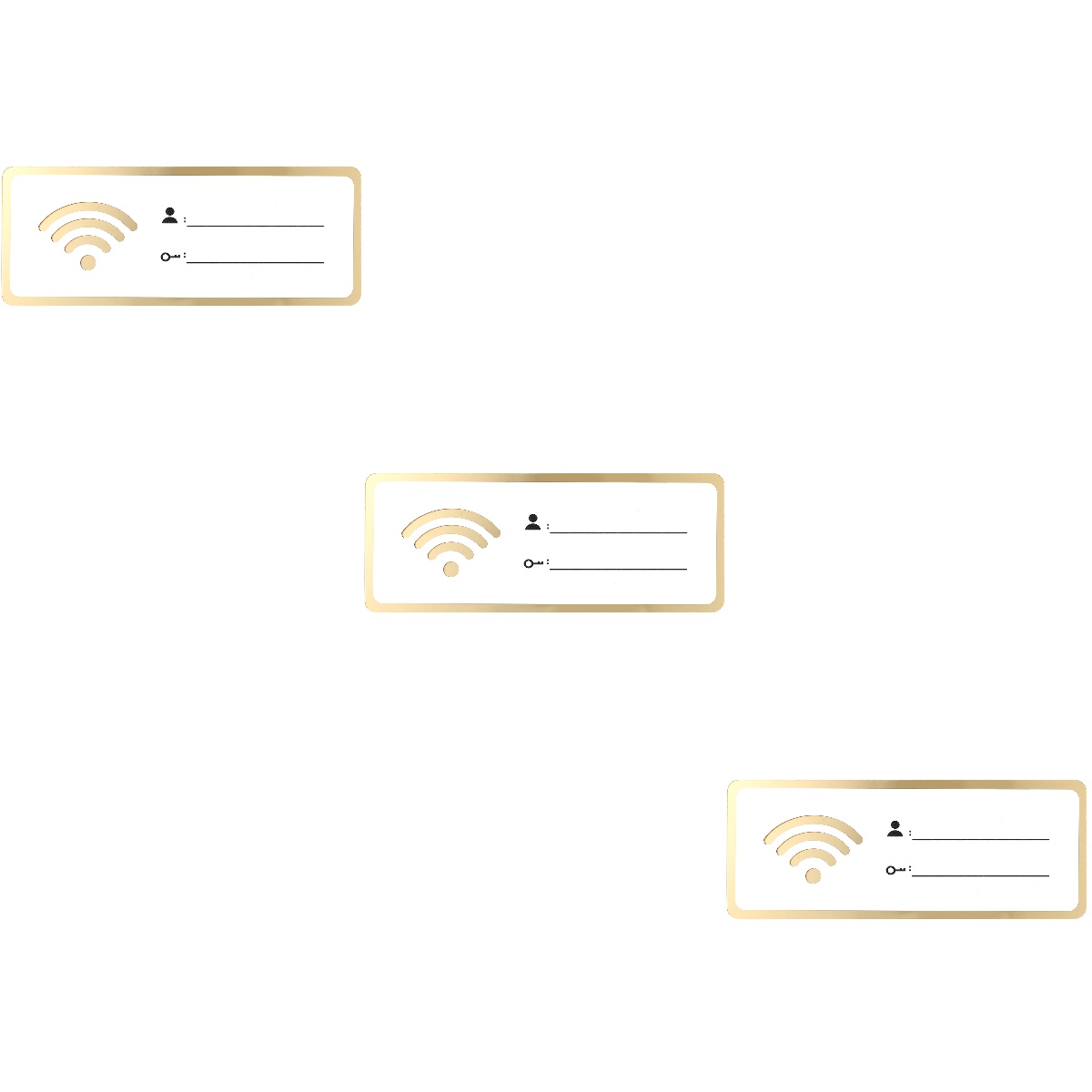 3 Pack Wifi Sign Acrylic Network Coverage Table Decor Office Password ...