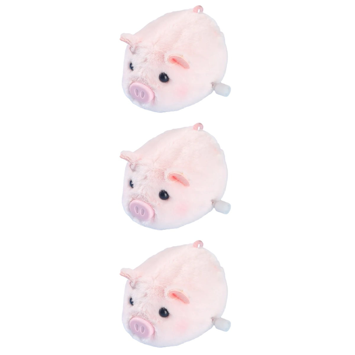 3 Pack Wind up Pig Fluffy Toy Animal Clockwork Plush Child - Walmart.com