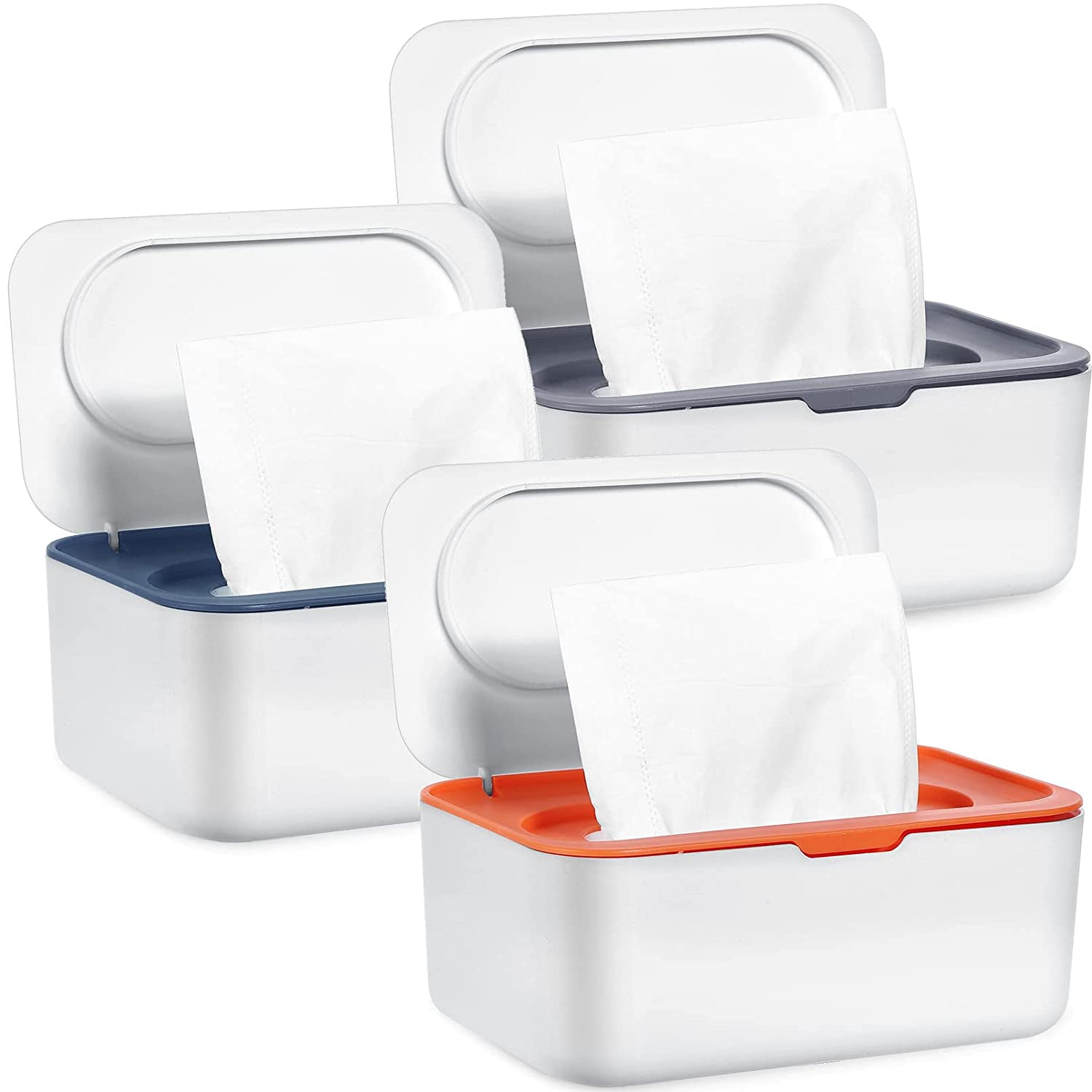 3 Pack Wipes Dispenser,Refillable Baby Wipe Dispenser,Baby Wipe Holder ...