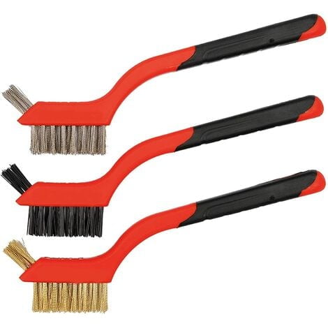 3 Pack Wire Brushes, Small Wire Brushes for Cleaning Rust, Dirt, Paint ...