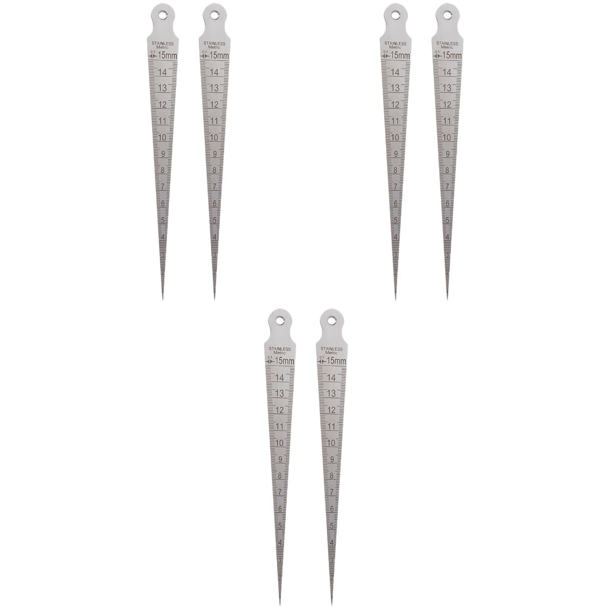 3 Pack Wire Metric Tape Measure Gap Gauge Aperture Ruler Taper ...