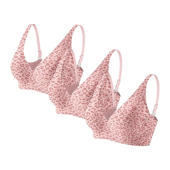 3 Pack Wireless Side Support Bra Regular Back Bra Soft Back Closure Bra ...