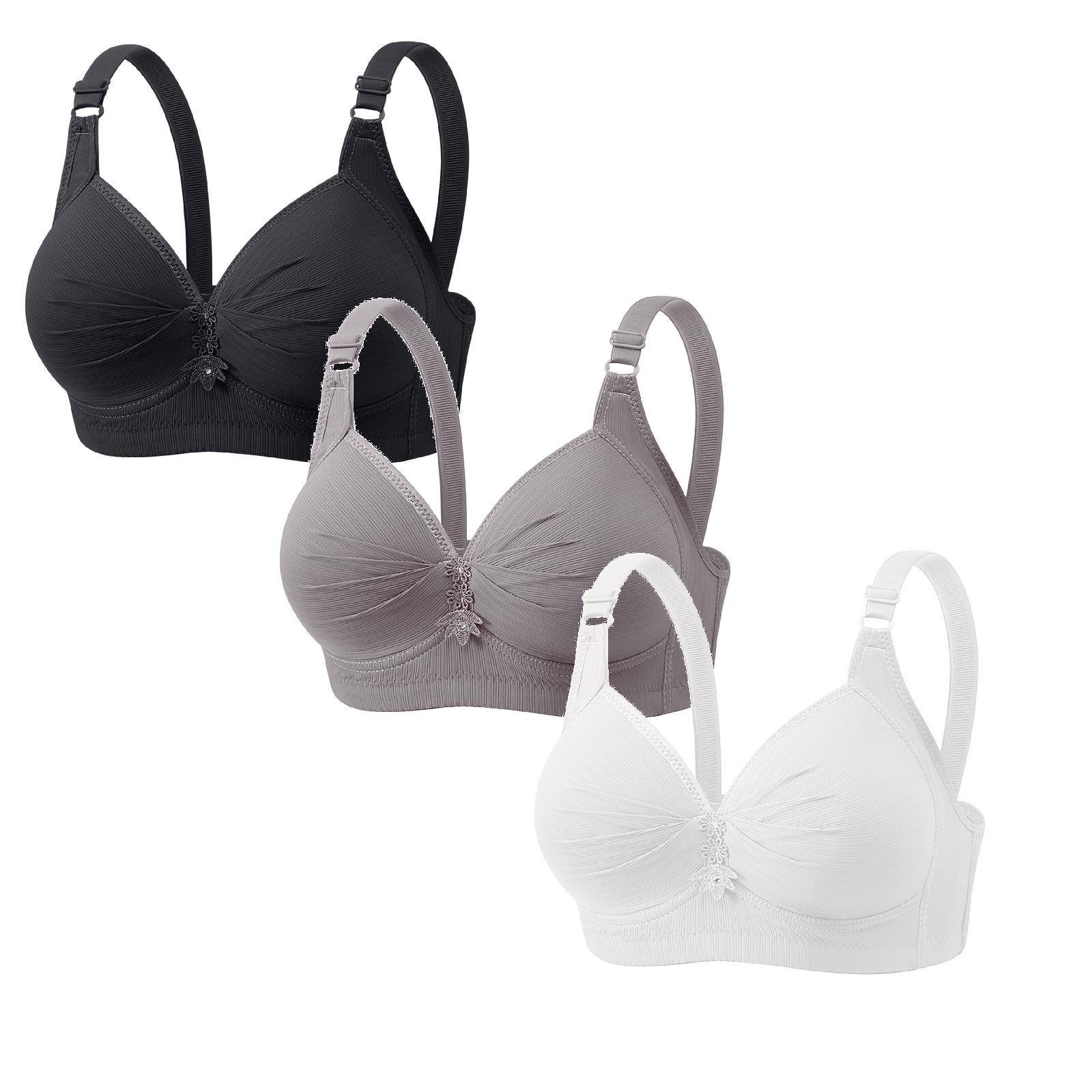 3 Pack Wireless Support Bras for Women Full Coverage Plus Size Bras Bra ...