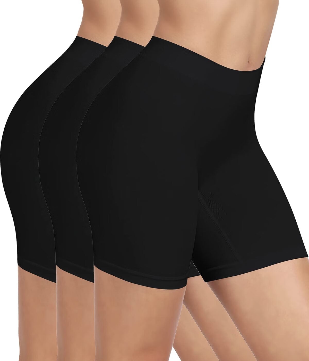 3 Pack Women Seamless Slip Shorts for Under Dress Smooth Boyshorts for ...