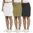 3 Pack: Women's 20" Golf Skirts Knee Length Skorts Athletic Modest Long ...
