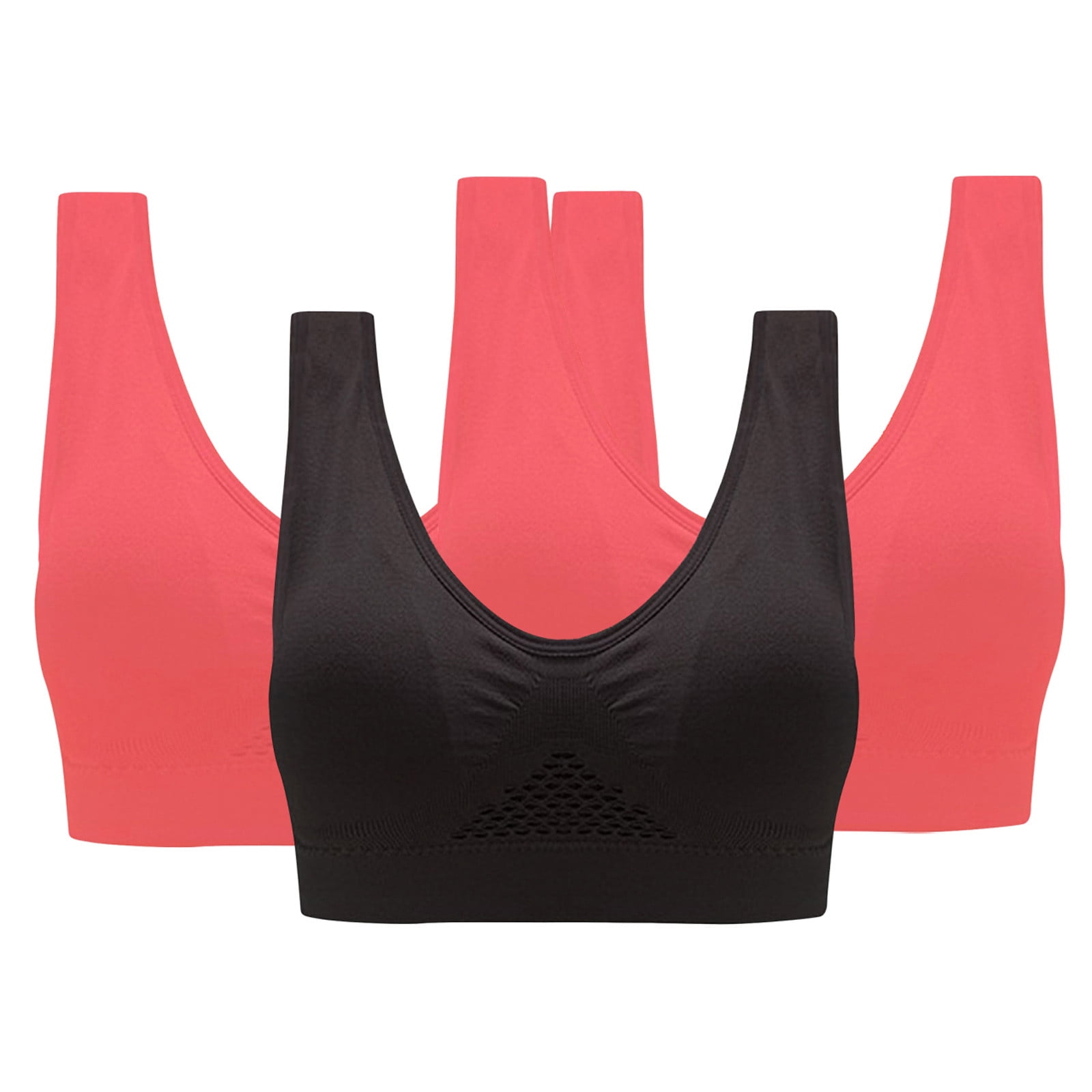 3 Pack Women's Athletic Underwear Clearance Bras for Women Padded ...