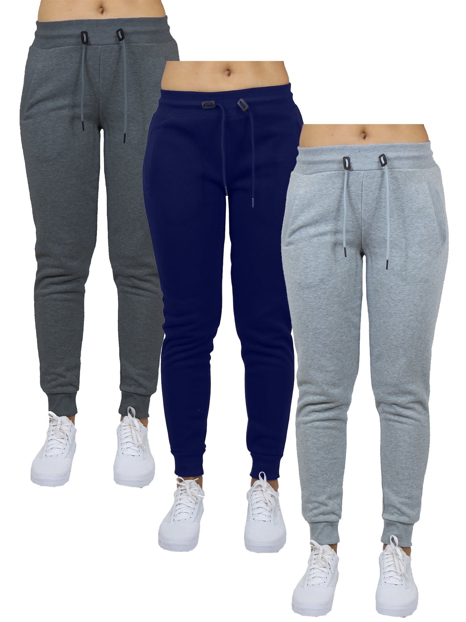 3-Pack Women's Classic Fleece Jogger Sweatpants (Sizes, S-3XL ...