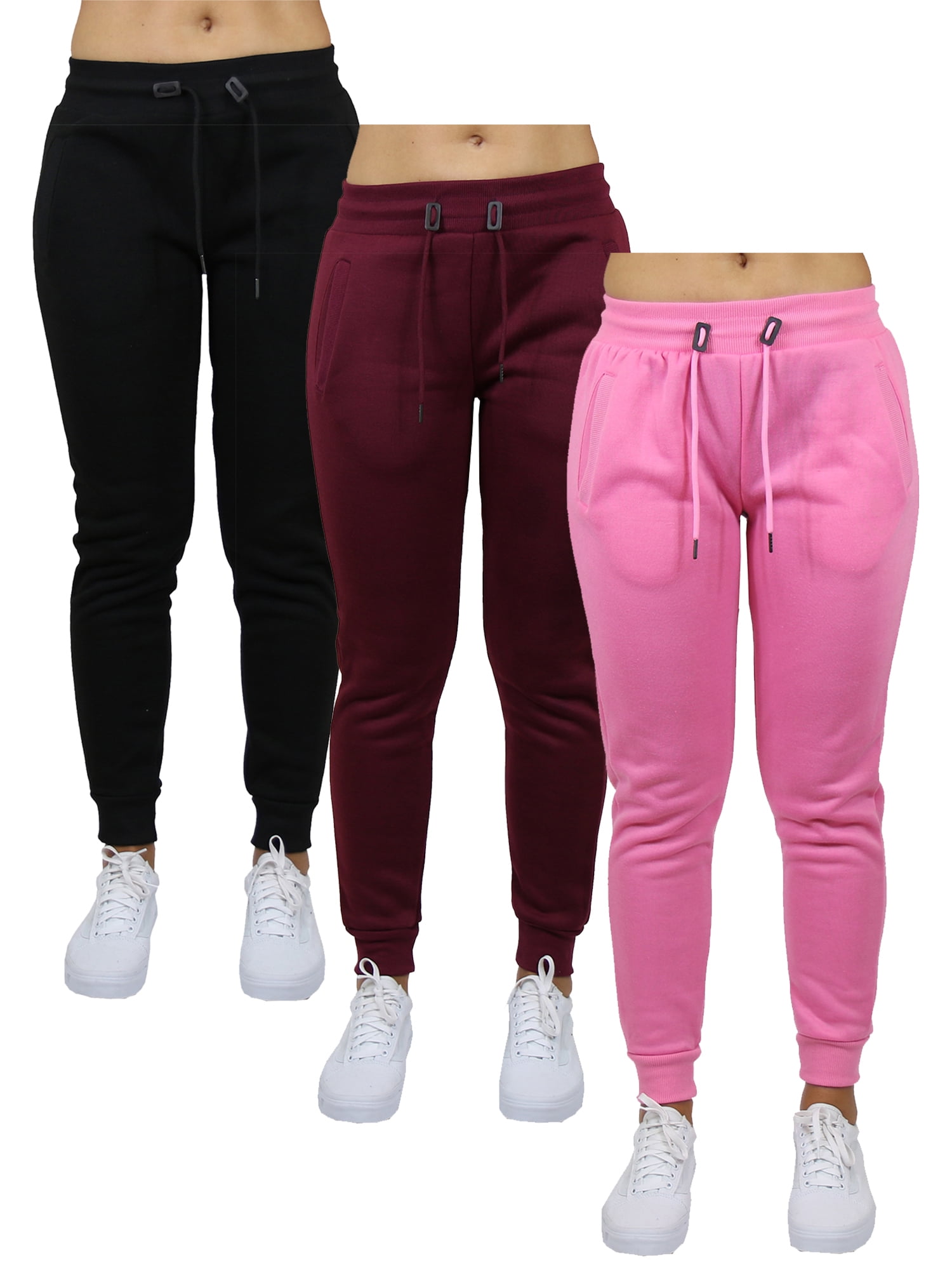 3-Pack Women's Classic Fleece Jogger Sweatpants (Sizes, S-3XL ...