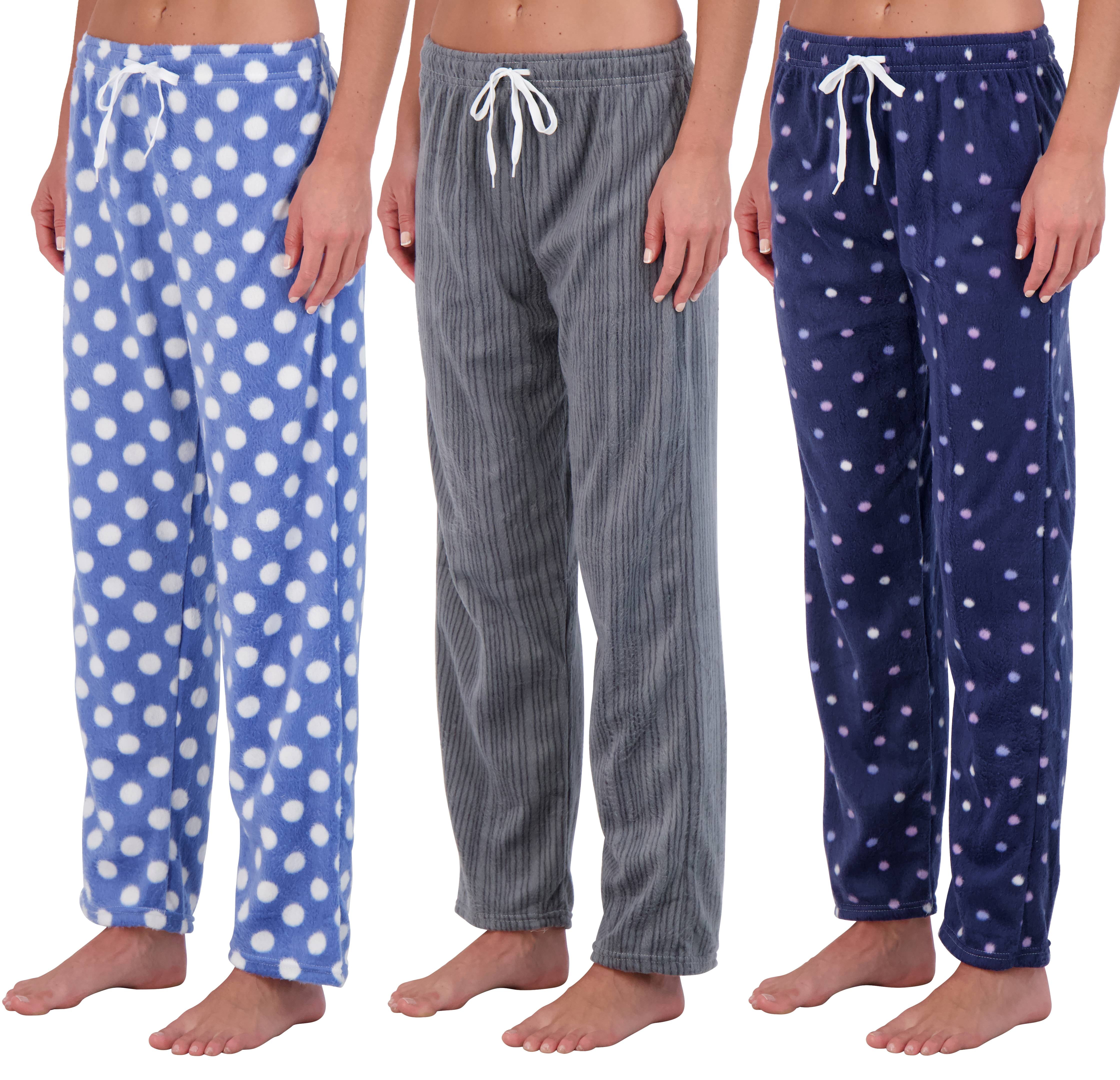 3 Pack: Women’s Ultra-Soft Comfy Pajama Lounge Pants Elegant Sleepwear ...