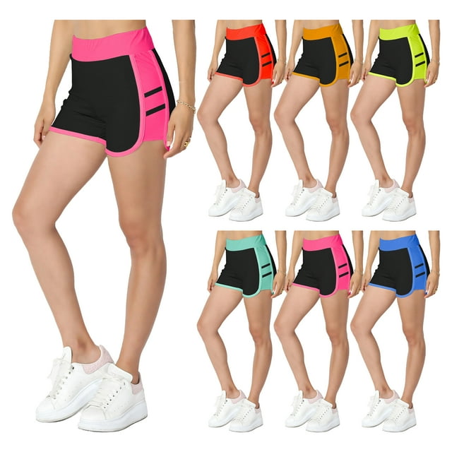 3 Pack Womens Athletic Shorts Summer Sports Workout Yoga Gym Running