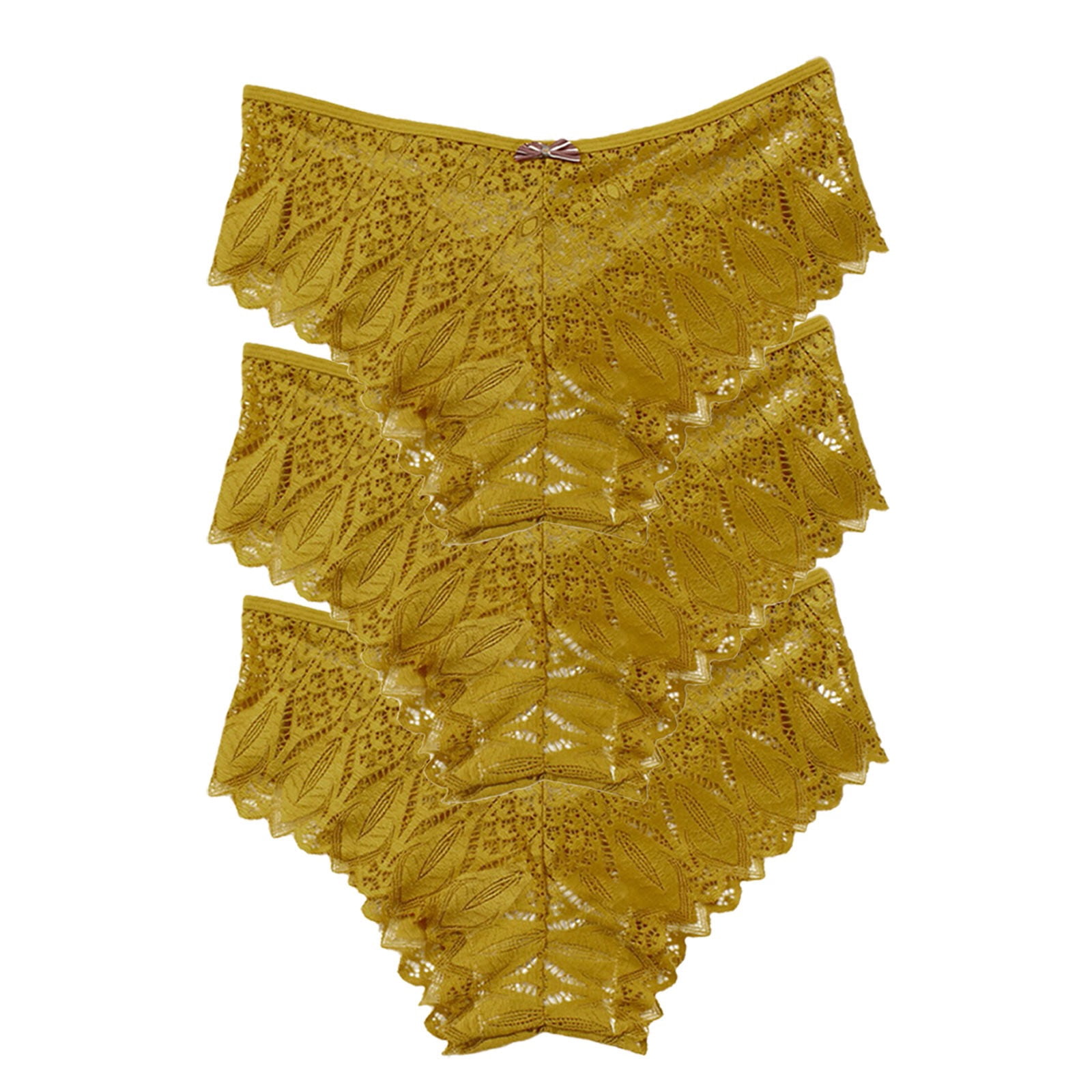 3 Pack Womens Briefs Underwear Low Rise Floral Lace Underwear Soft ...