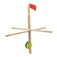 3-Pack Wooden Ice Fishing Tip Ups with High Visibility Flag, 50m Nylon ...