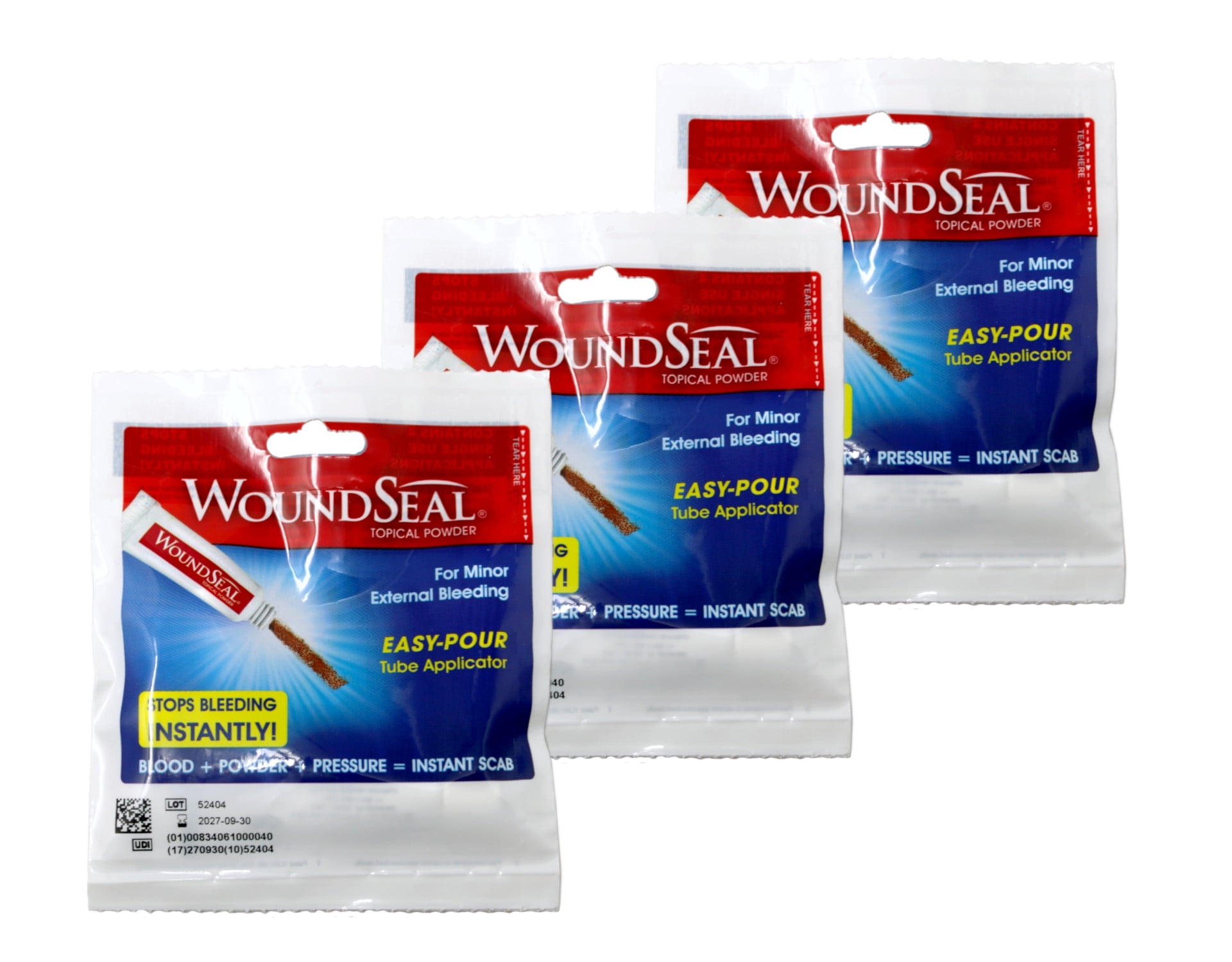WoundSeal Topical Powder – Minor External Bleeding, Twist-Pour-Press ...