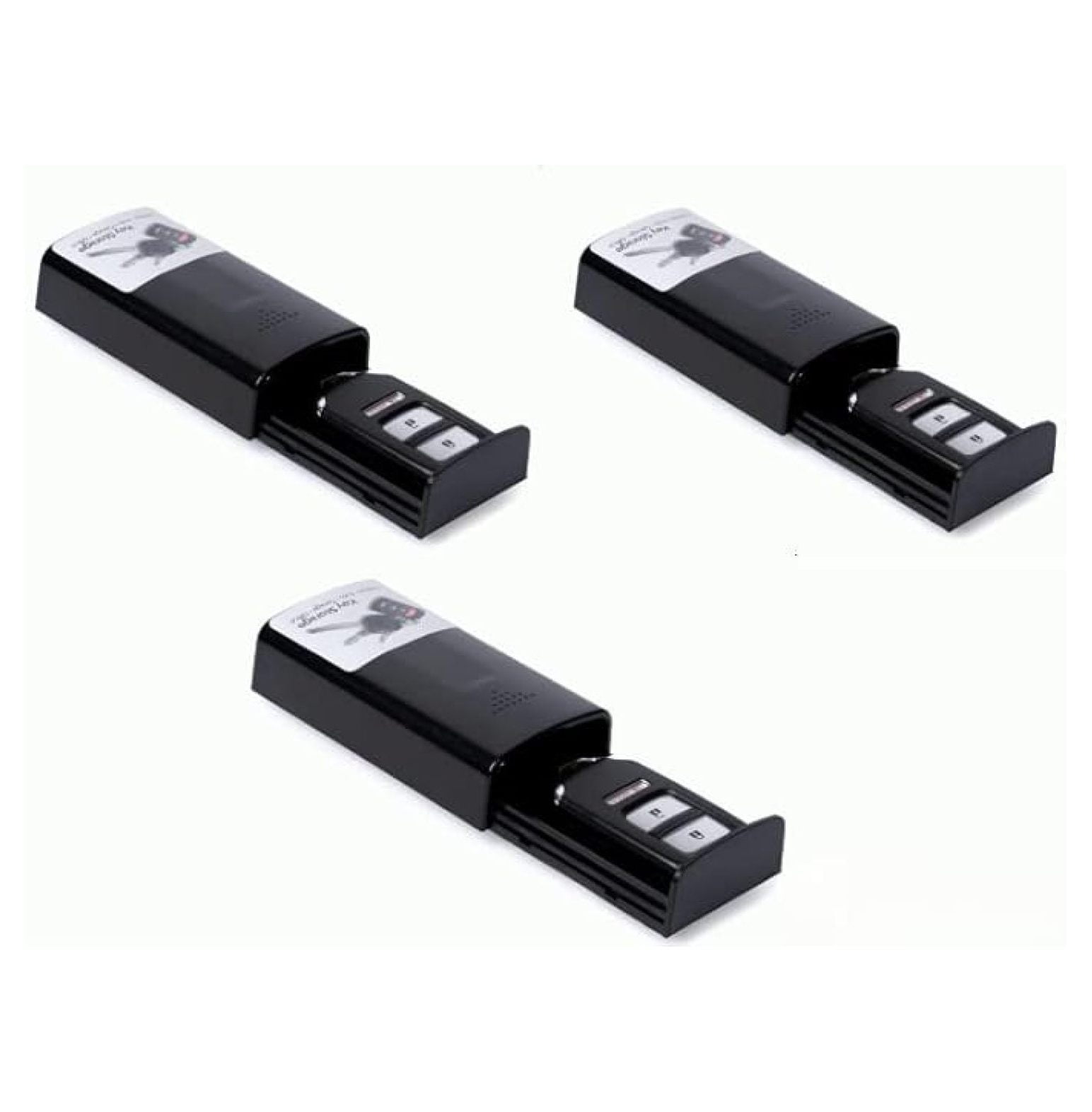 3 Pack XL Magnetic Key Hider, Outdoor Storage Compartment for Car Fob ...