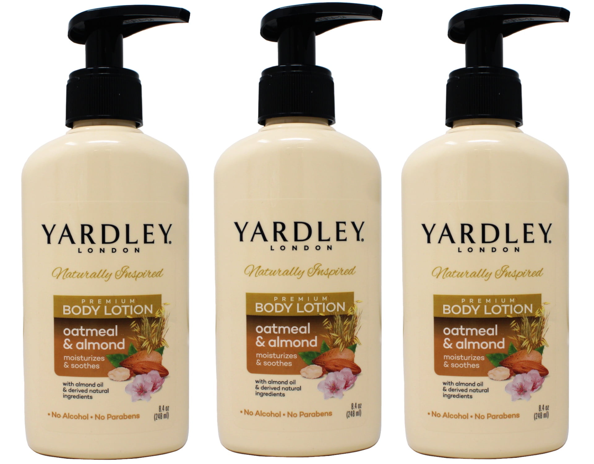 3 Pack - Yardley London Premium Body Lotion Oatmeal and Almond ...