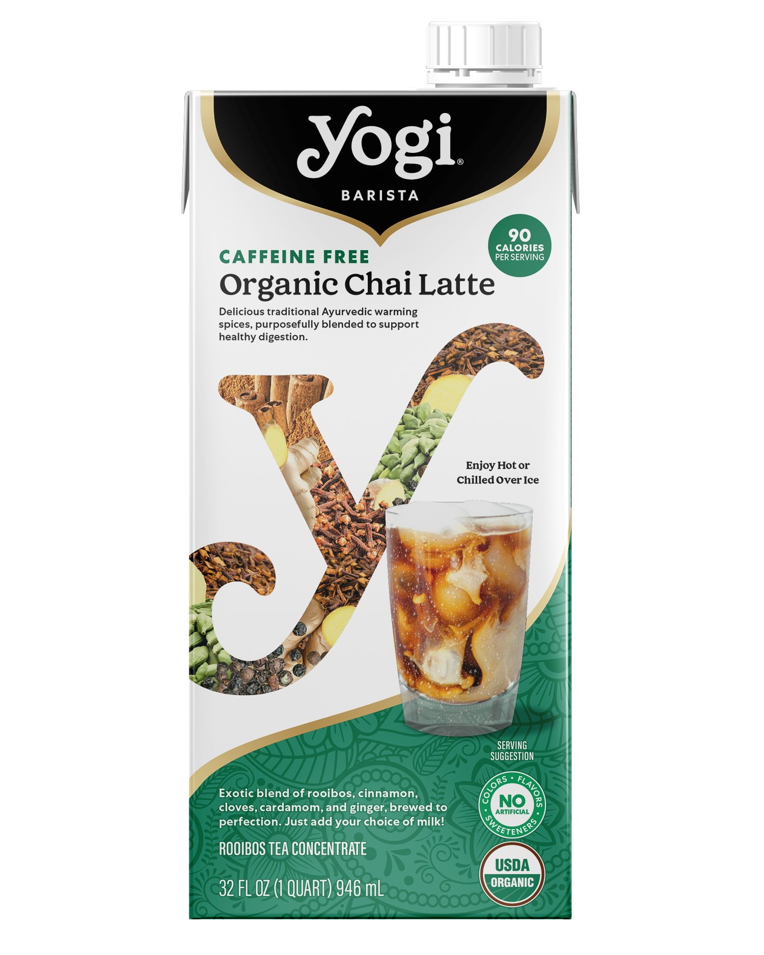 (3 Pack) Yogi Barista Caffeine-Free Organic Chai Latte Tea Concentrate ...
