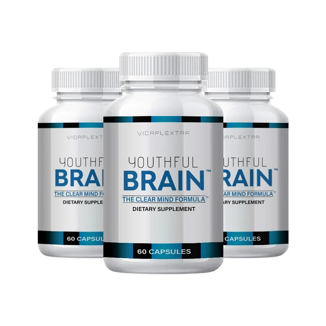 (3 Pack) Youthful Brain - Advanced Brain Support Capsules - Walmart.com