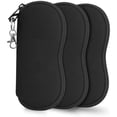 3 Pack Zipper Sunglasses Soft Case Portable Neoprene Eyeglasses Case ...