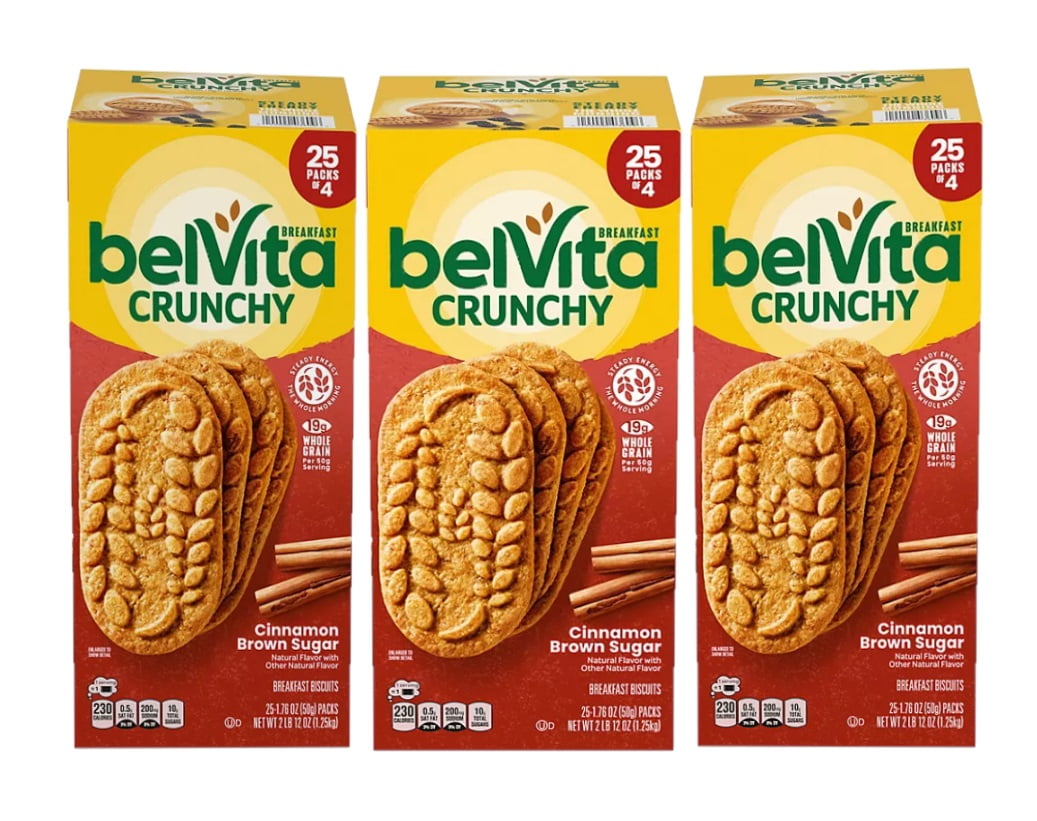belVita 3 Pack | Cinnamon Brown Sugar Breakfast Biscuits, Whole Grain ...