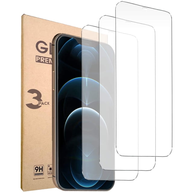 [3 Pack] - iPhone 12 Pro Max Screen Protector - Tempered Glass Promax ...