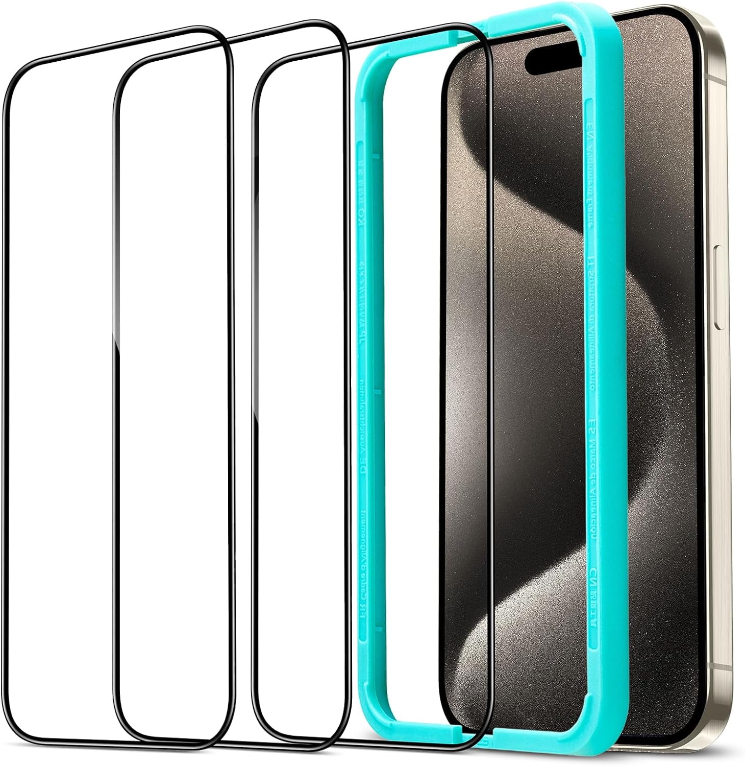 3 Pack for iPhone 15 Pro Screen Protector, 3 Tempered-Glass Screen ...