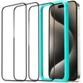 3 Pack for iPhone 15 Pro Screen Protector, 3 Tempered-Glass Screen ...