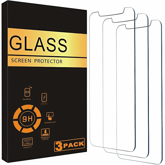 3 Pack ( iPhone 16 Pro Max ) Tempered Glass Screen Protector ...