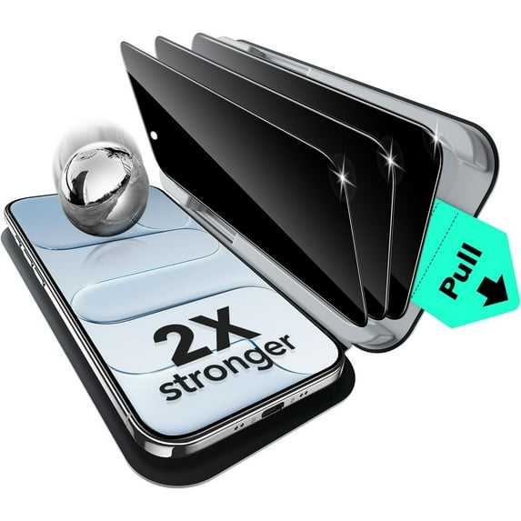 3 Pack for iPhone Air Privacy Screen Protector, Military Grade ...