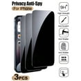 3-Pack iPhone Privacy Tempered Glass Screen Protector，Anti-Spy Tech ...