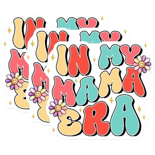 (3 Pack) in My Mama Era Decals - Retro Mom Stickers - Floral Laptop ...