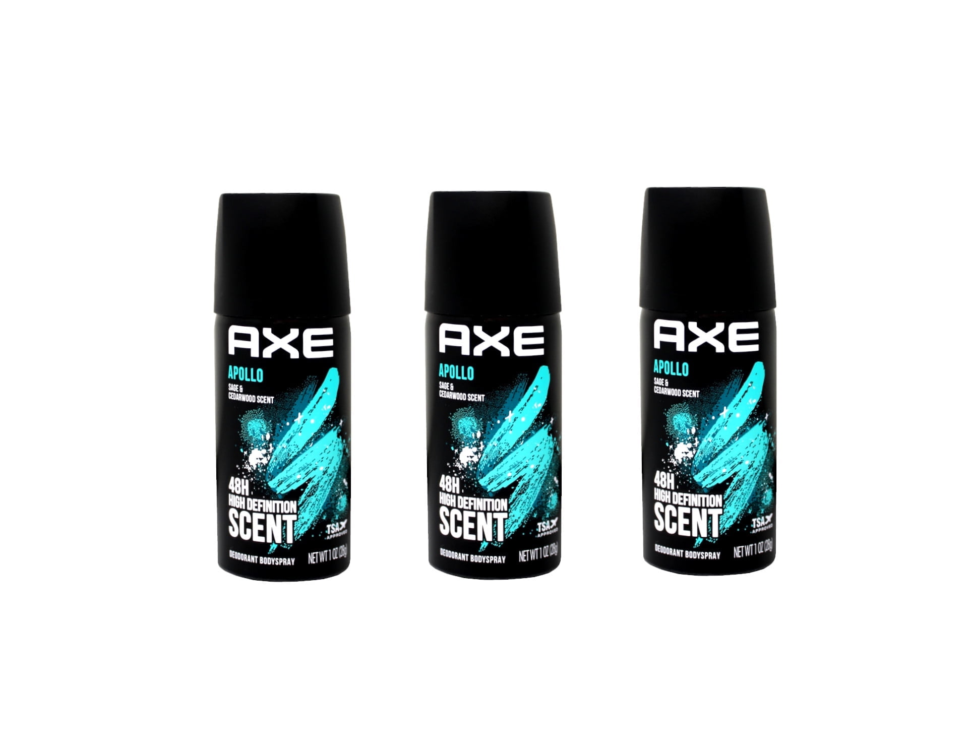 Axe Apollo Body Spray, 3 Pack, Travel Size, 1 Ounce - 48-Hour High ...