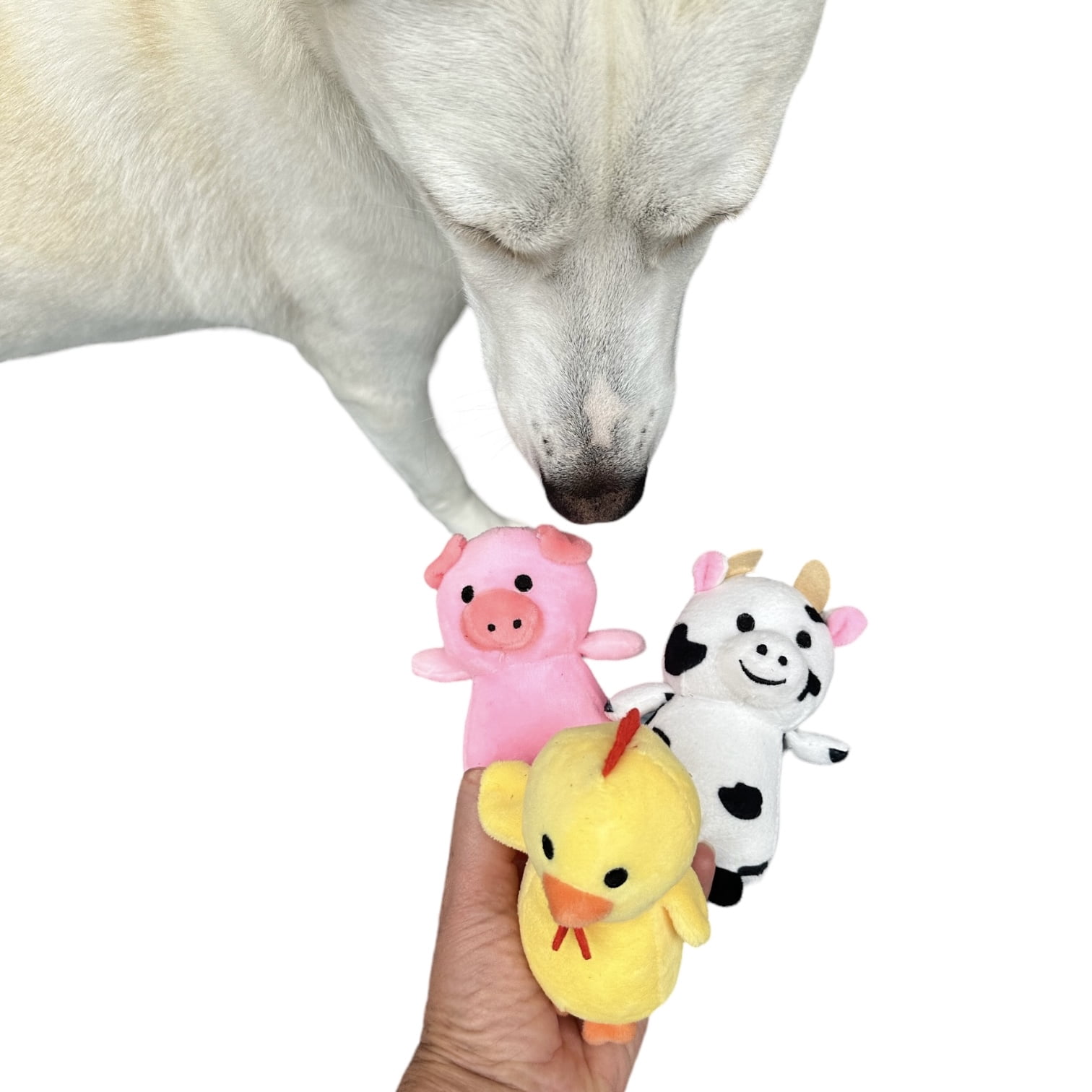 3 Pack of Barnyard Animal Dog Toys - Cow, Pig and Chicken - Walmart.com