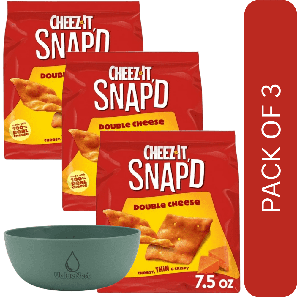 3 Pack of Cheez‑It Snap’d Double Cheese Cracker Chips – 7.5 oz Thin ...
