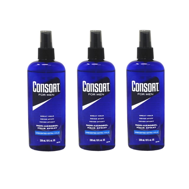 Consort For Men, Non-Aerosol Hair Spray 3 Pack, Unscented Extra Hold 8 ...