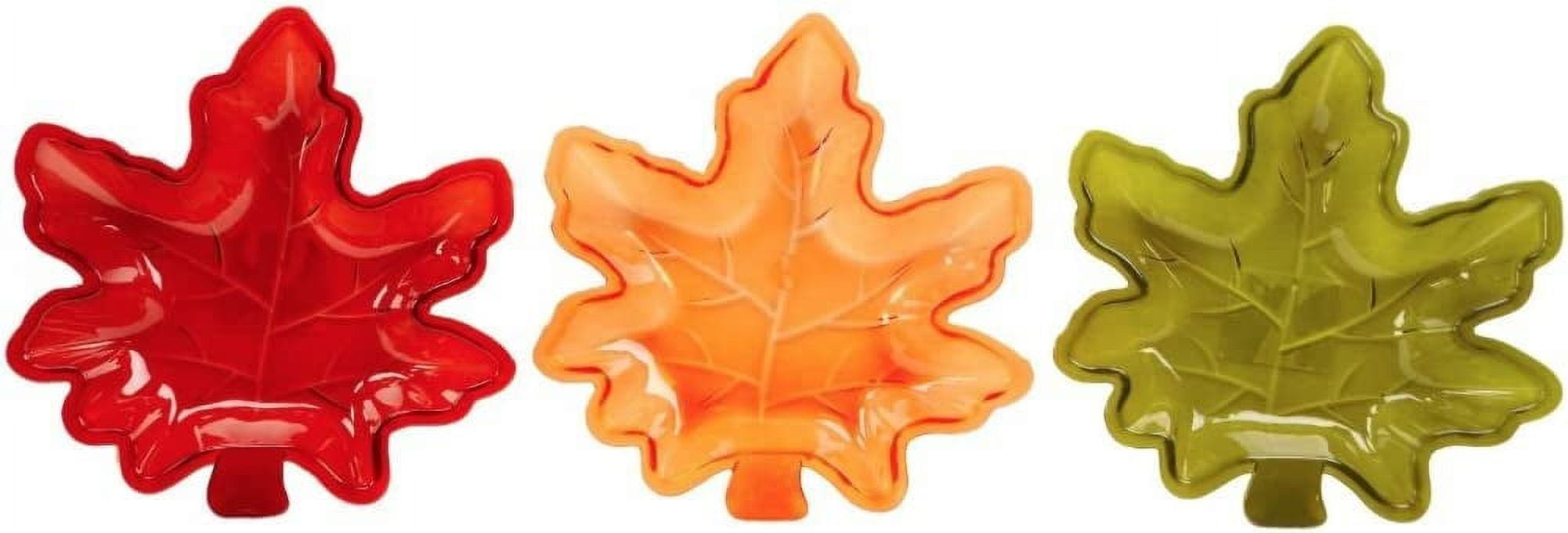 3 Pack of Fall Autumn Leaf Candy Dishes, Salsa dish - Walmart.com