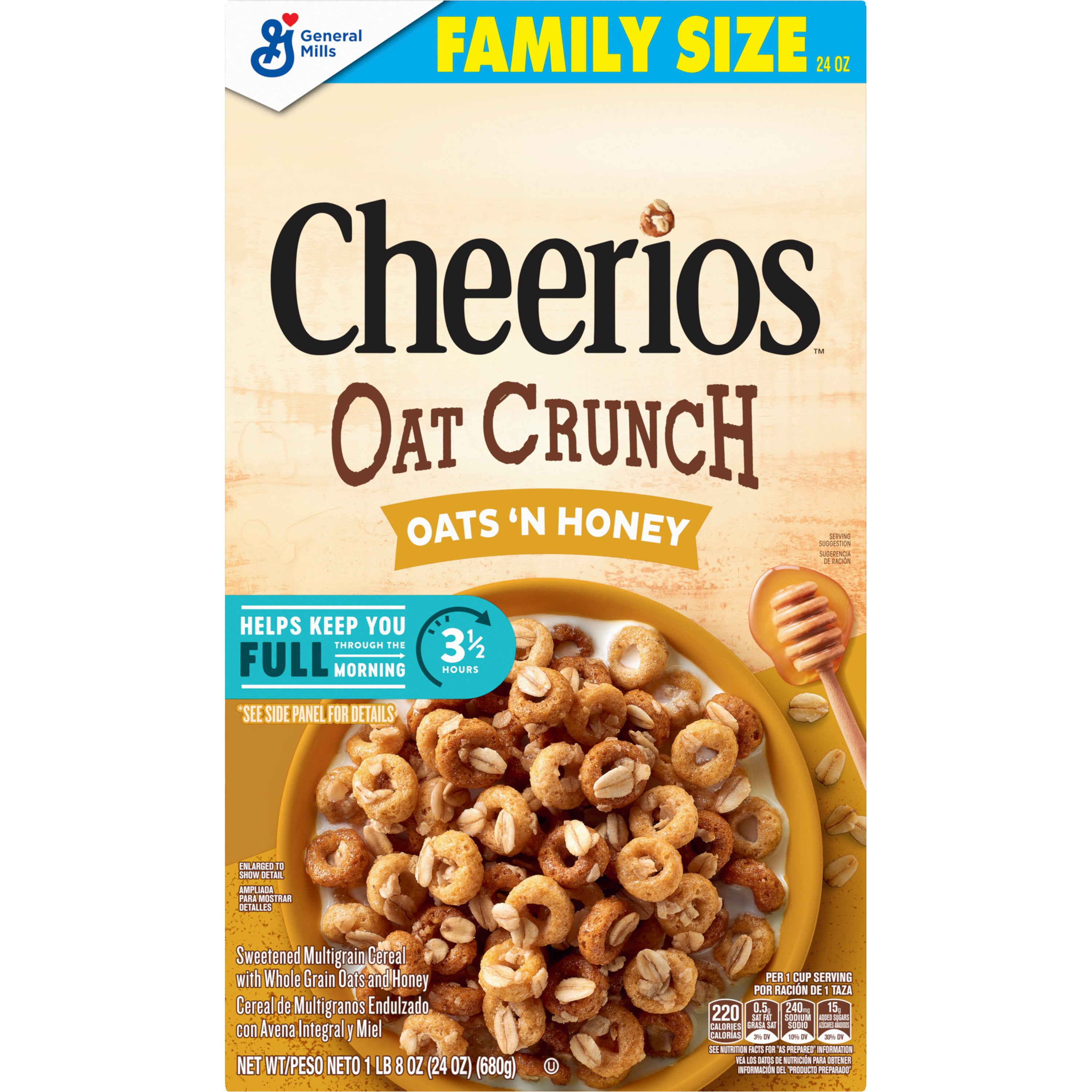 3 Pack of General Mills Oat Crunch Oats 'N Honey Cheerios Cereal ...