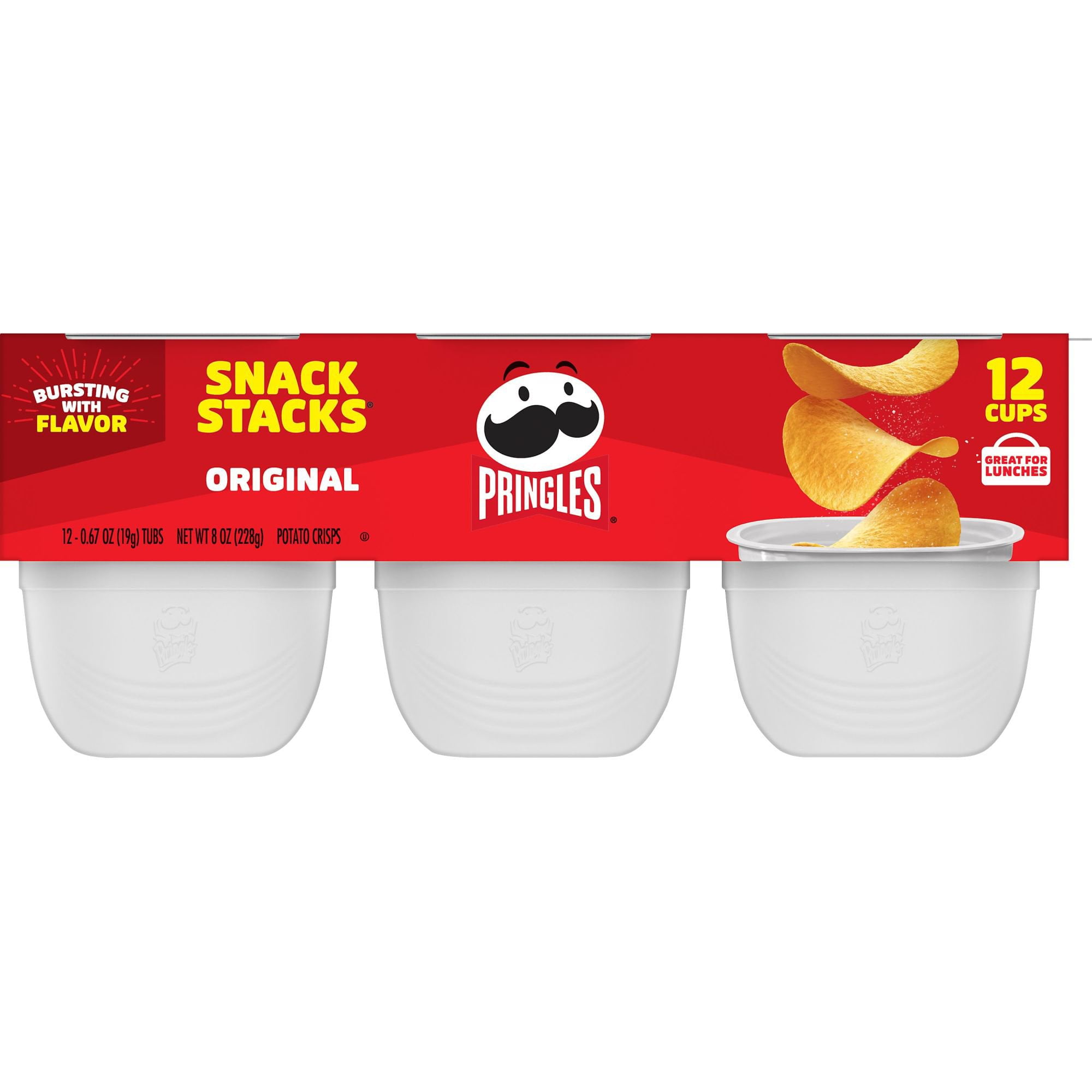3 Pack of Pringles Original Snack Stacks Potato Crisps Chips - 12 ct ...