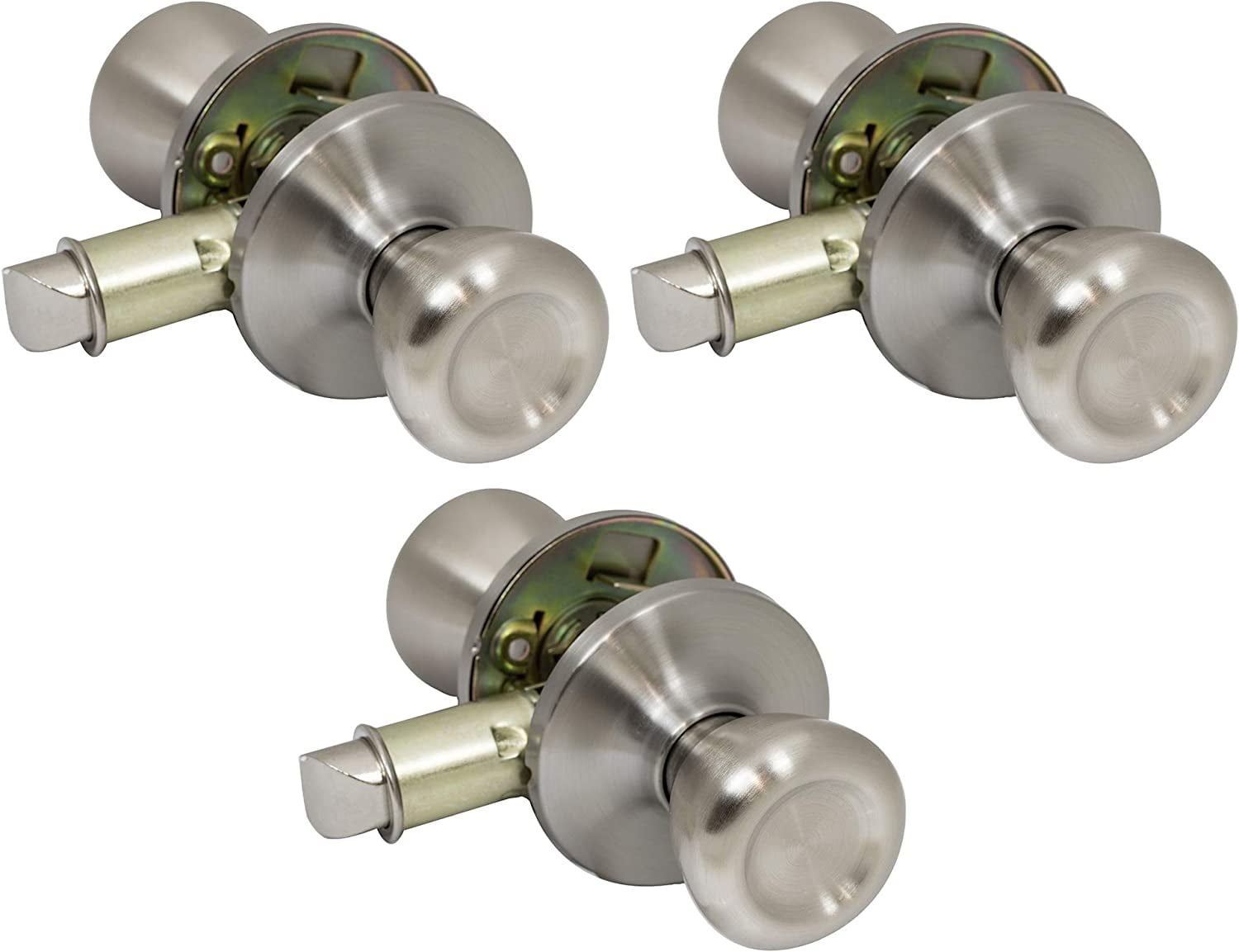 3 Pack of Pro-Grade Classic Mobile Home Passage Door Knob Hall and ...