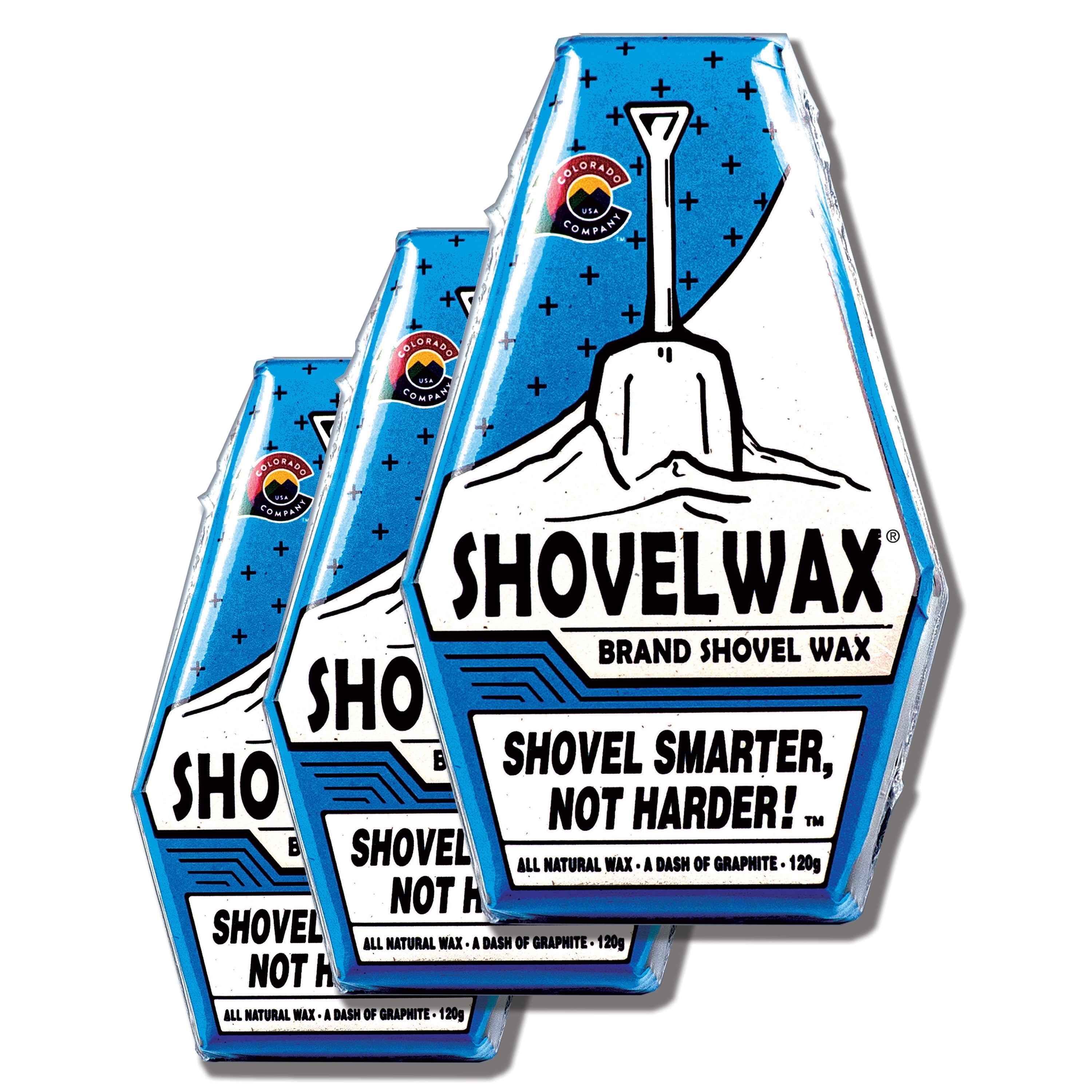 3 Pack of Shovelwax™ Brand Shovel Wax. The All Natural Solution to Snow ...