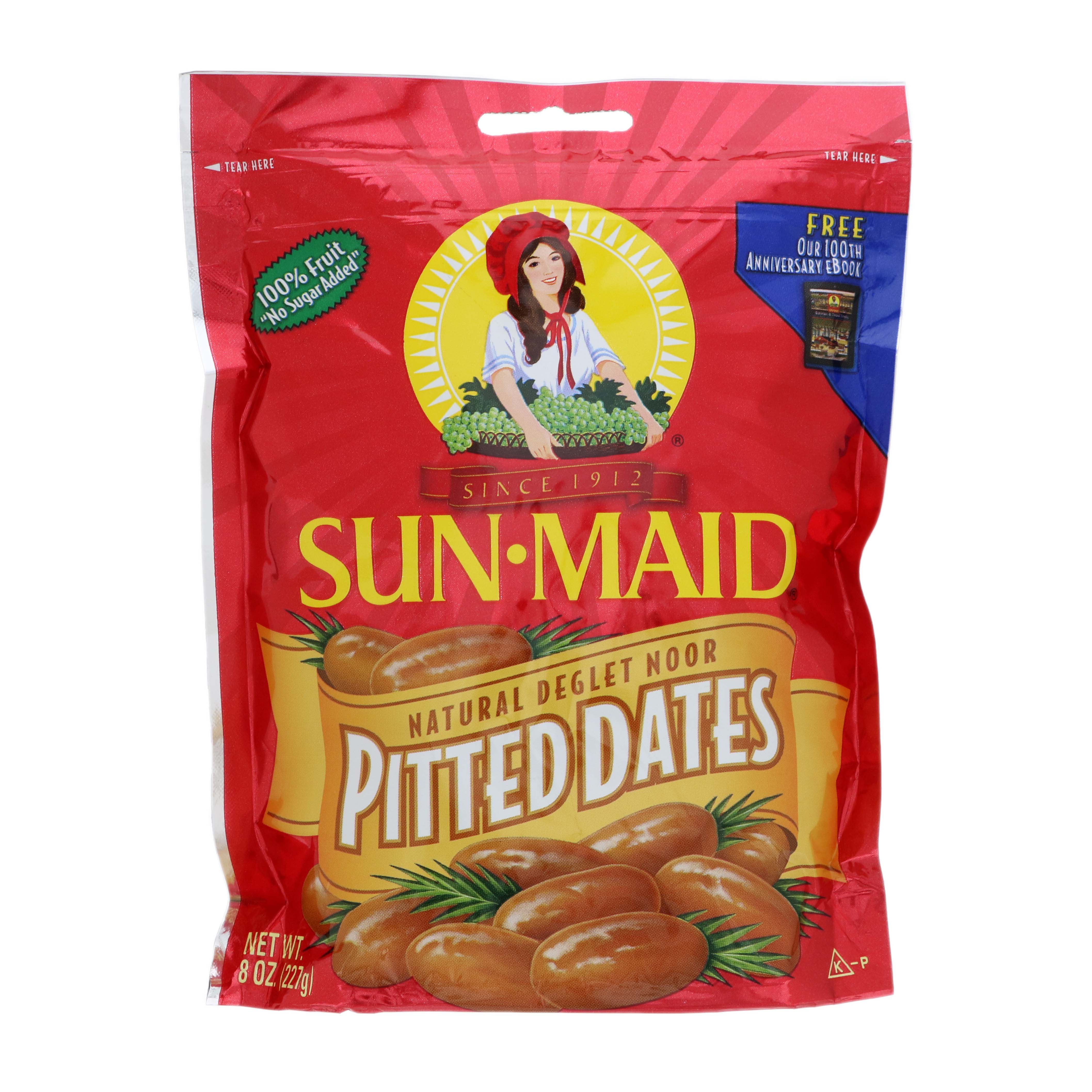3 Pack of Sun-Maid Natural Deglet Noor Pitted Dates - 8 oz (Packaging ...
