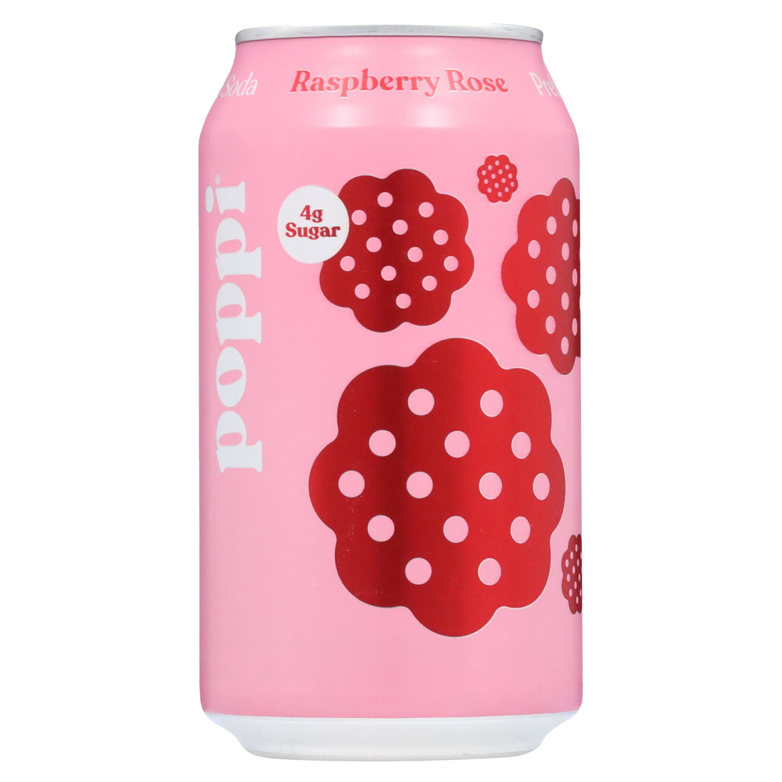 3 Pack of poppi Prebiotic Soda - Raspberry Rose - 12 oz (Packaging ...