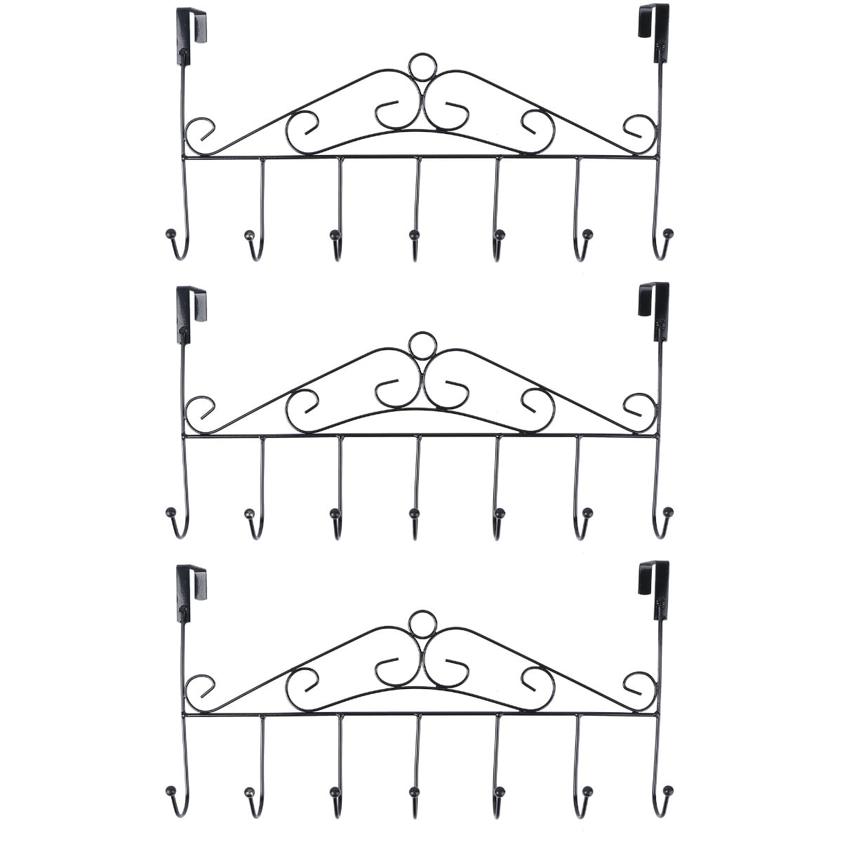 3 Pack over The Door Hat Rack Coat Traceless Hook - Walmart.com