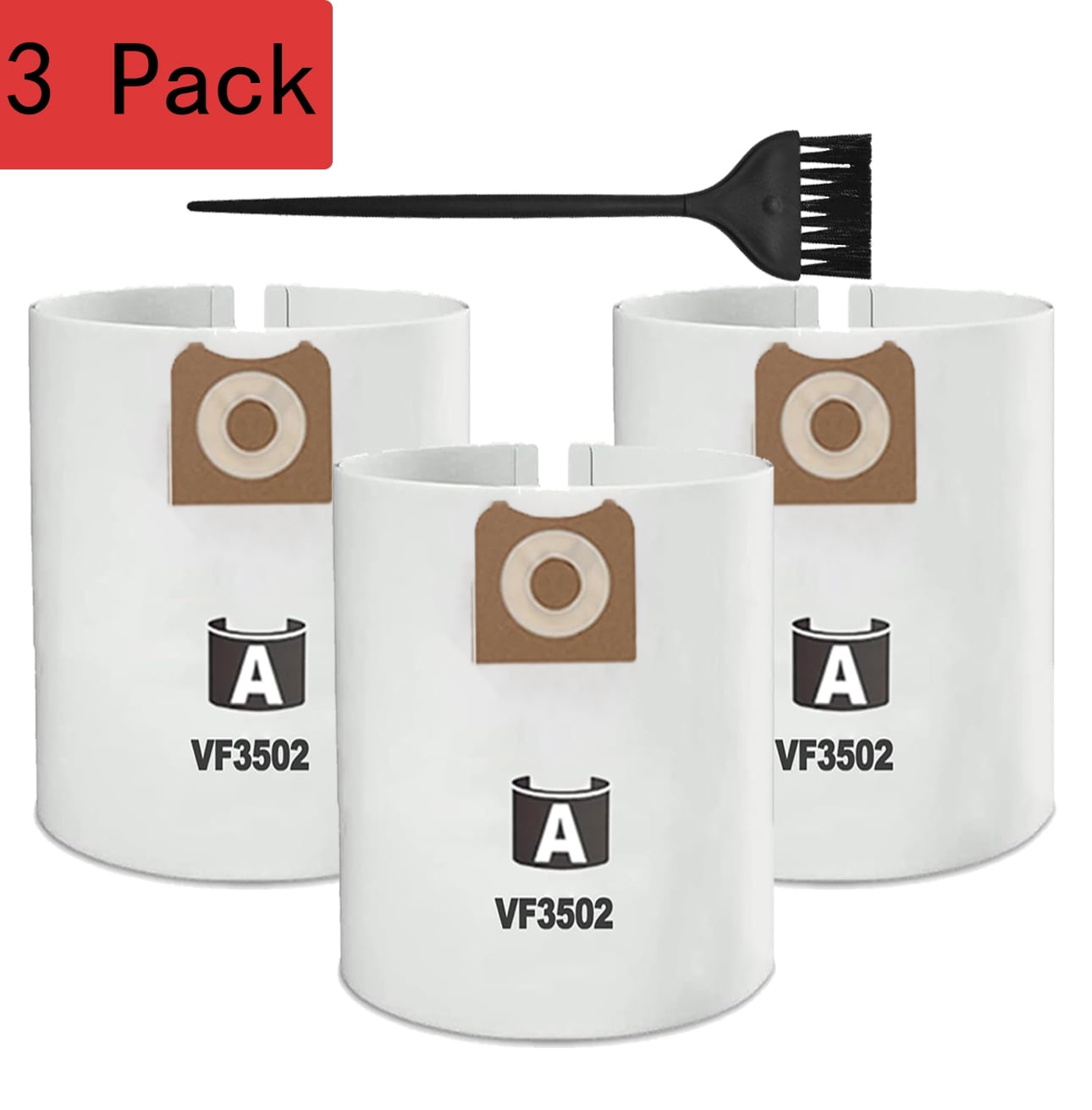 3 Pack replacement vacuum filter bags for Ridgid VF3502 High Efficiency ...
